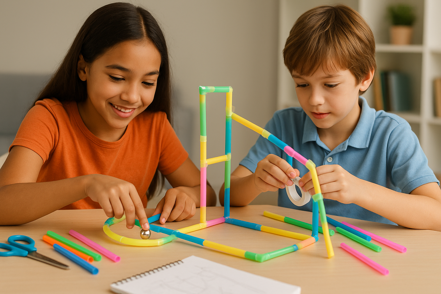 STEM Challenge For Kids: Straw Roller Coaster - Stemsparklab